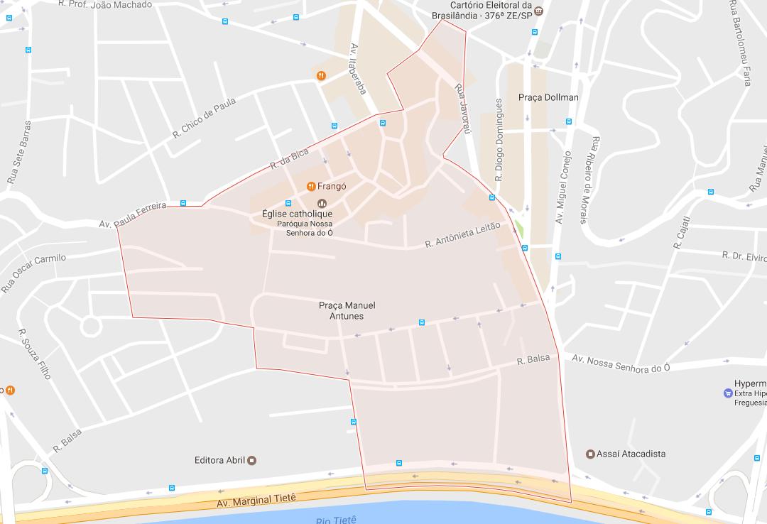 Plan Freguesia do Ó São Paulo - Carte Freguesia do Ó São Paulo (Brésil)
